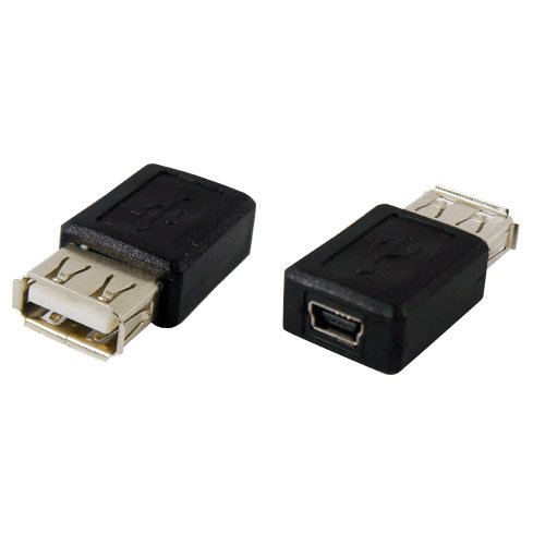 USB 'A' Female to Mini USB 'B' Female Adapter/ Gender Changer ...
