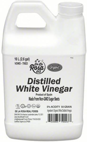 Amazon.com : De La Rosa Organic Distilled White Vinegar, Raw ...