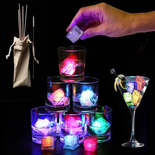 Amazon.com: Light Up Ice Cubes,12 Pack Multi Color LED Ice Cubes for ...