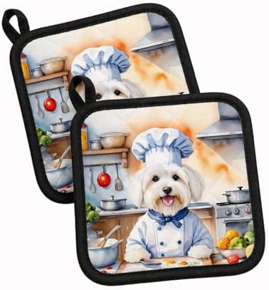 Amazon.com: Caroline's Treasures Coton de Tulear The Chef Pair of Pot ...
