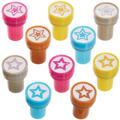 Baker Ross FX266 Star self inking Stampers – Pack of 10, Stamps for ...
