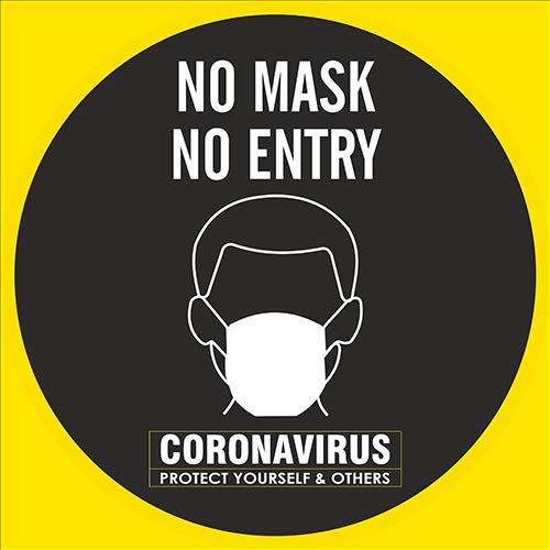 WePoster Corona Virus Poster Covid 19 Poster No Mask No Entry 12inch x ...