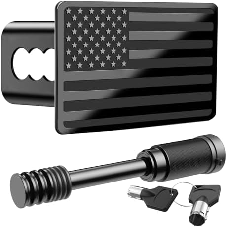 Amazon.com: SINGARO Tow Hitch Cover, Heavy American Flag Metal Trailer ...