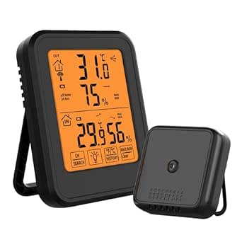 Hygrometer Thermometer, Indoor Room Temperature Monitor Thermometer ...