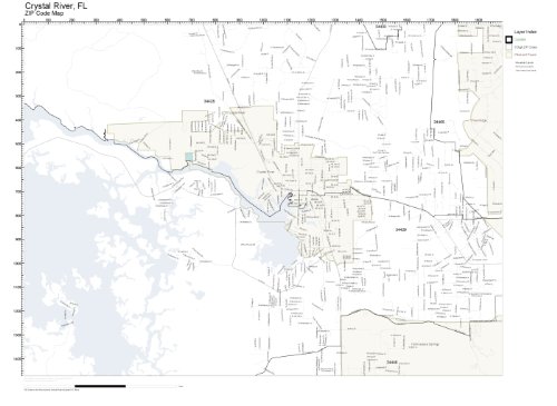 Amazon.com : ZIP Code Wall Map of Crystal River, FL ZIP Code Map ...