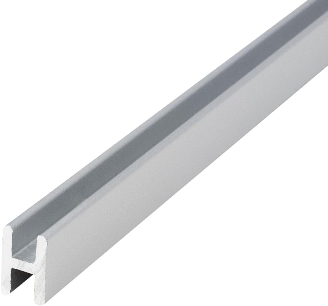 Outwater Aluminum H Channel Fits Material .360 Inch Wide Clear Anodized ...