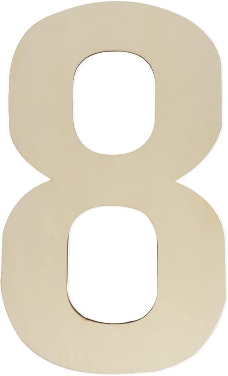 Amazon.com: Wooden Numbers 12 Inch, Large Wooden Number 8 Shapes ...
