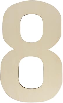 Amazon.com: Wooden Numbers 12 Inch, Large Wooden Number 8 Shapes ...