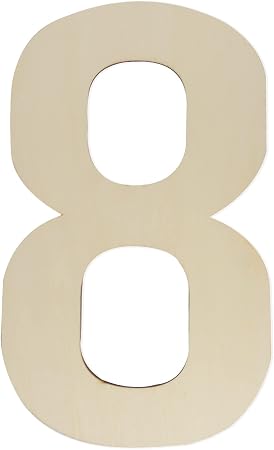 Amazon.com: Wooden Numbers 12 Inch, Large Wooden Number 8 Shapes ...