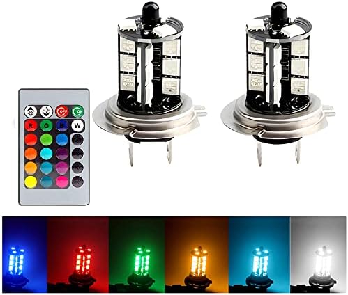 Amazon.com: OtpOutopa H11 H7 H4 H1 9006 881 RGB LED Bulb Fog Light with ...