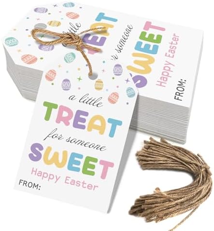 Amazon.com : Aukolass Easter Gift Tags, Spring Easter Color Bunny Egg ...