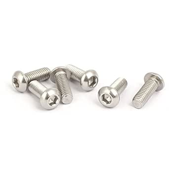 uxcell M6x16mm 316 Stainless Steel Pan Head Hex Socket Cap Screws 6pcs: Amazon.com: Industrial ...