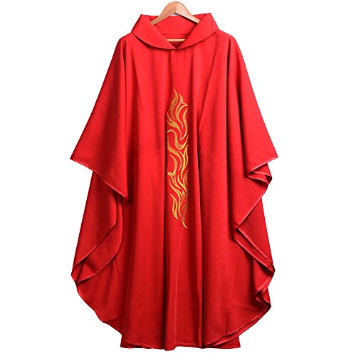 BLESSUME Church Priest Red Chasuble Vestments - Fully Catholic Gift Shop