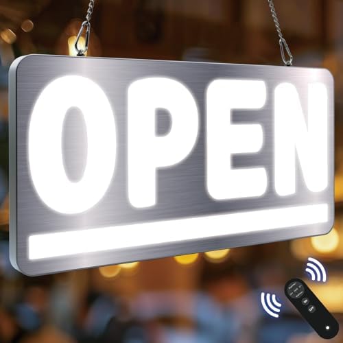 Amazon.com : MystiGlo LED OPEN Sign with remote control : Business And ...