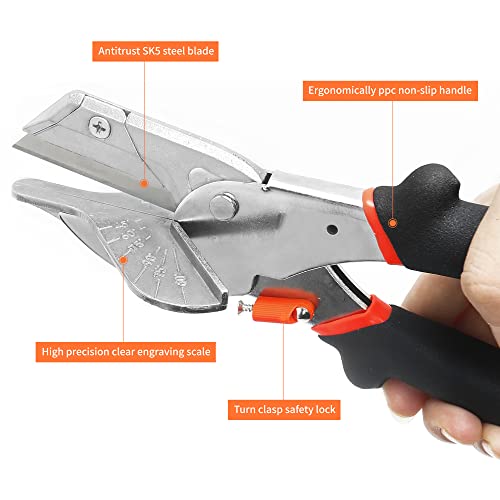 FLORA GUARD Miter Shears – 45 to 135 Degree Multi Angle Trim Cutter ...