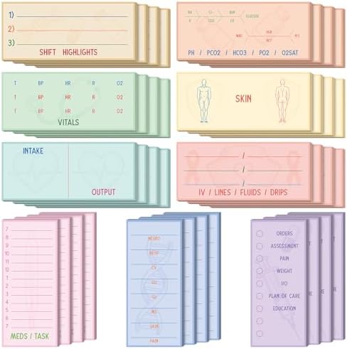 Amazon.com : Gueevin 18 Pcs Nurse Gifts Sticky Notes for Vital Signs ...