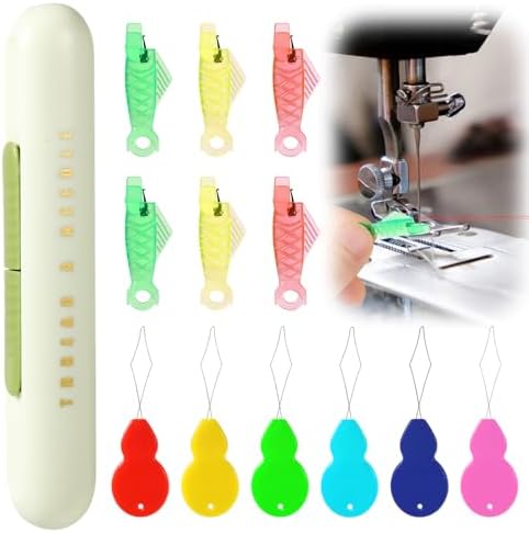5 Pcs Automatic Needle Threader, Plastic Sewing Machine Needle Threader ...