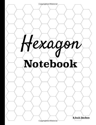 Hexagon Notebook: Graph Paper Book Journal : 8.5x11 Inches 110 Pages ...