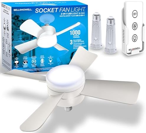 Amazon.com: Bell+Howell Socket Breeze Cool Light Deluxe with 2 Socket ...