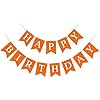 Amazon.com: Orange Happy Birthday Banner Birthday Sign for Backdrop ...