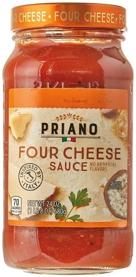 Amazon.com : Priano Four Cheese Pasta Sauce - 24 oz (680g) : Grocery ...