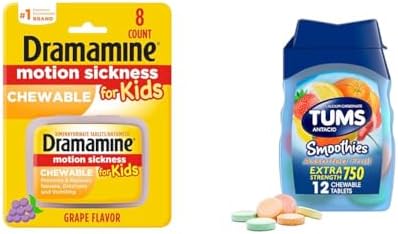 Amazon.com: Dramamine Kids Chewable Motion Sickness Relief Grape 8 ...