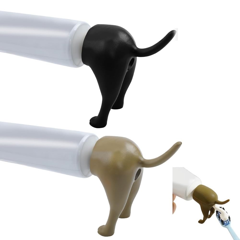 Amazon.com: 2PCS Pooping Dog Toothpaste Topper Funny Toothpaste ...
