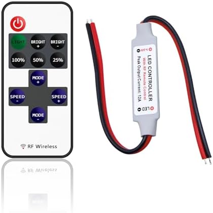 Cube-LED 11Key Led Strip Lights Controller 5-24V Mini In-line Dimmer ...