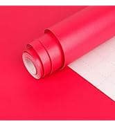 HBell Red Christmas Wrapping Paper Roll,3 Rolls 43cm x 3m Red Metallic ...
