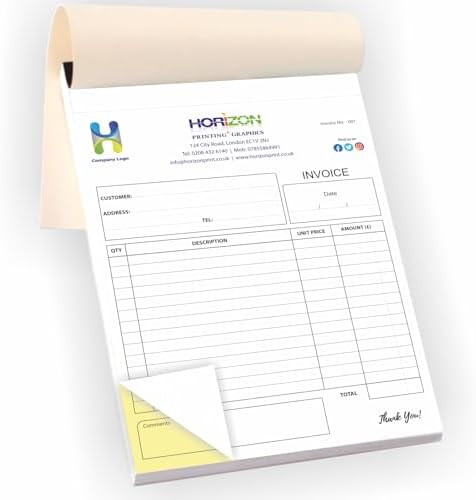 Custom Printed A4 Duplicate Invoice Book, 50 Duplicate Sets, NCR ...