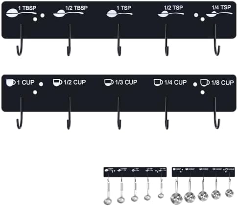SoeKoa Premium Measuring Cups and Spoons Hanging Rack, Measuring Cup ...