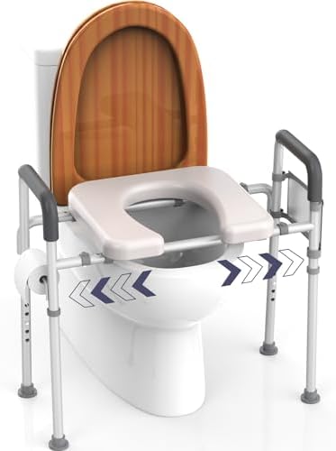 Amazon.com: VARIPOWDER Toilet Safety Rails, Stand Alone Toilet Safety ...