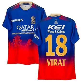 JUSBALL - New King VIRAT V18 BANGALORE Cricket Jersey 2025/26 for (Kids ...