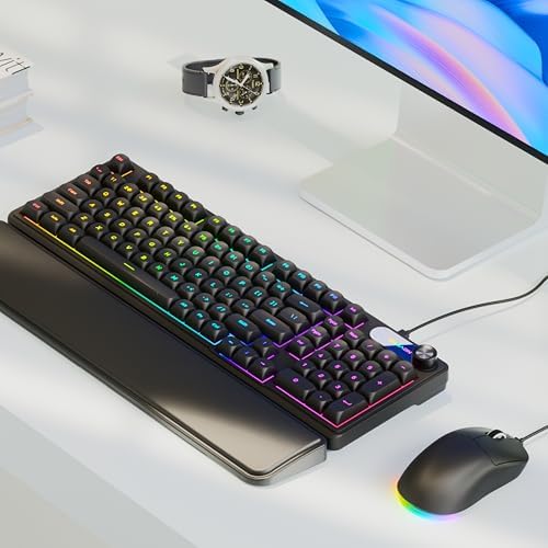 Amazon.com: EWEADN C98 Gaming Keyboard and Mouse, Wired PC Gaming ...