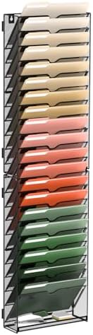 Amazon.com : Amazon Basics 3 Tier Wall Mounted File Organizer, Metal ...