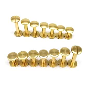 Amazon.com: Chicago Screws 100pcs Solid Brass Copper Chicago Screw Nail ...