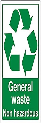 V Safety General Waste, Non Hazardous Recycling Sign - 200mm x 300mm ...