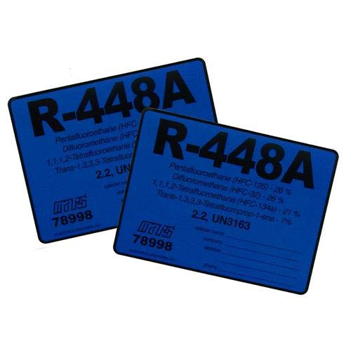 Amazon.com: (2) Labels R-448A / R448A HVAC/R Labels # 78998 Color Coded ...