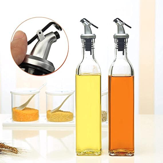 TAKSHU International Glass Oil Dispenser, Vinegar Dispenser, BPA Free ...