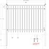 Amazon.com : XCEL Fence ® Black Steel Anti-Rust Fence Panel - Flat End ...
