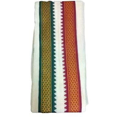 Buy Point Garments Men's Mixed Cotton Angavastram (White, Large, 59 x ...