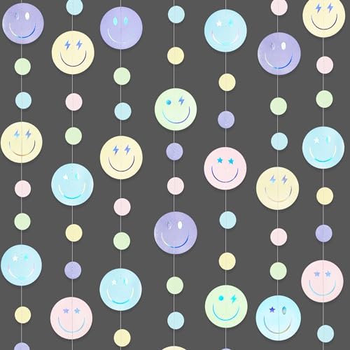 Amazon.com: xo, Fetti Smiley Banner - Iridescent, 5 Ft. | Happy Pastel ...