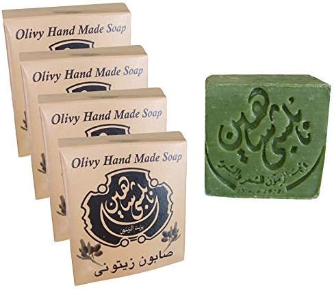 Amazon.com : Egyptian Pharaoh 2Pcs Nablus Soap 100% Natural Green Olive ...