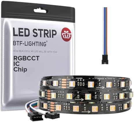 BTF-LIGHTING WS2805 SPI RGBCCT Addressable Dream Colour LED Strip ...