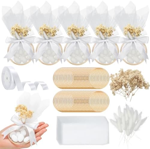 Amazon.com : Misdary 50 Set Wedding Almond Candy Favors for Guests ...