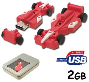 F1 Racing Car Shaped 2GB USB Pen Drive Memory Stick in Red: Amazon.co ...