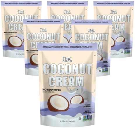 Amazon.com: Thai Coco - Coconut Cream Full Fat Unsweetened - 6.76 fl ...