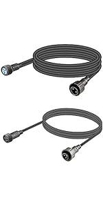 Amazon.com: Waterproof Dmx Power Cord, 2m 6.6ft Male Female Dmx+Power ...