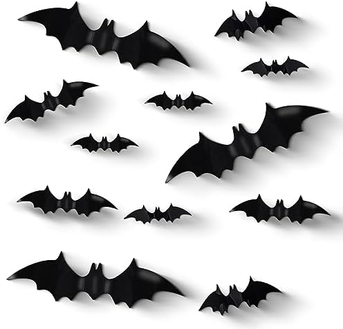 Amazon.com: Halloween Party Supplies Hallween Decorations Bats Wall ...