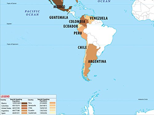 Spanish Speaking Countries Map Labeled